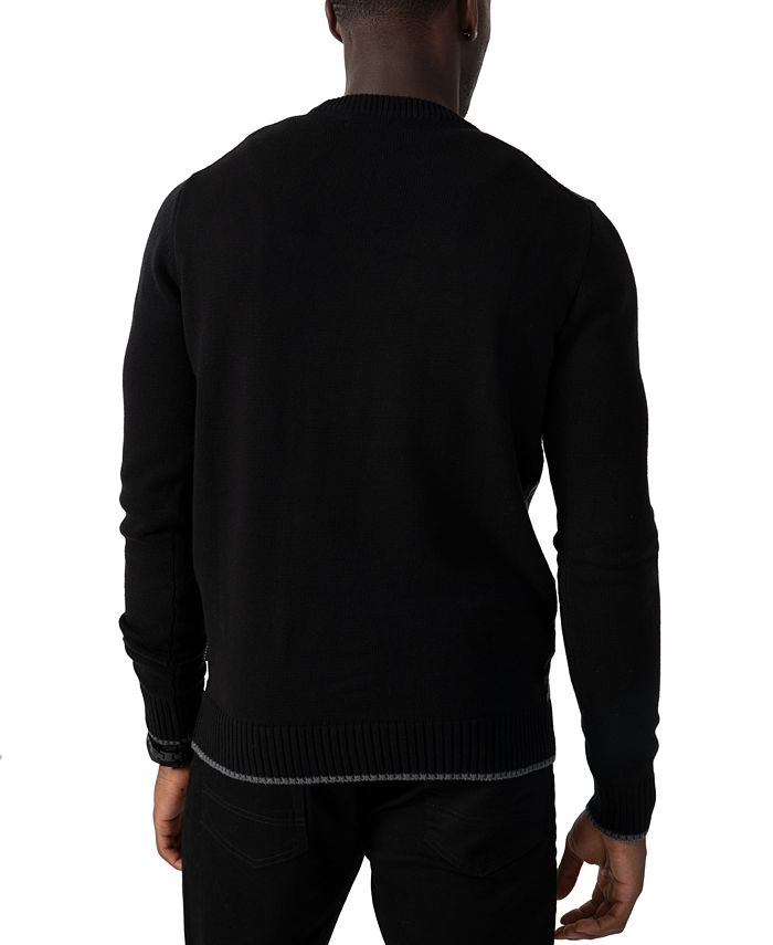 Sean John Men's Textured Knit Sweater - Macy's