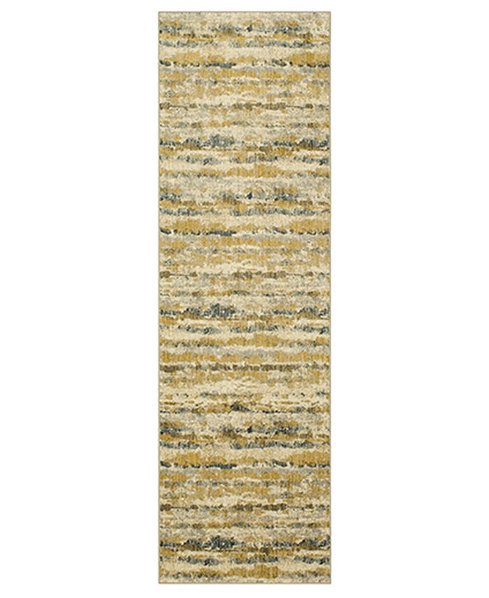 Scott Living Expressions Amalgamate Gold 2'4" x 7'10" Runner Rug - Macy's