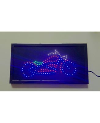 Creative Motion Electrical Motor Cycle LED Sign - Macy's