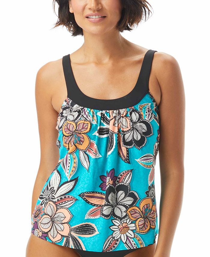 Coco Reef Ultra Fit Printed Underwire Tankini Top - Macy's