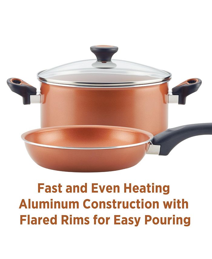 Farberware Glide Copper Ceramic 12-pc. Cookware Set - Macy's