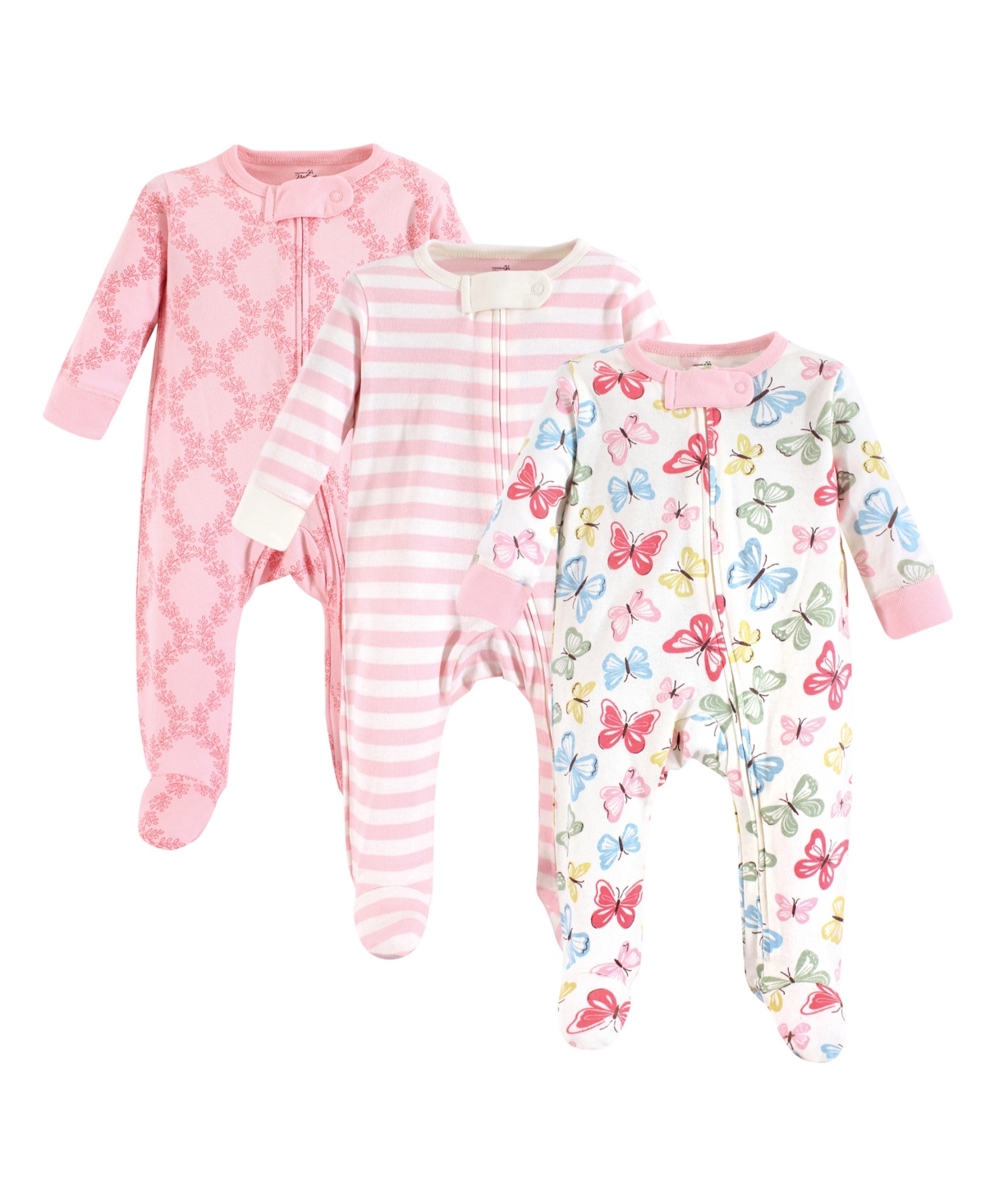 Touched by Nature Baby Girls Natural Cotton Sleep and Play - Butterflies