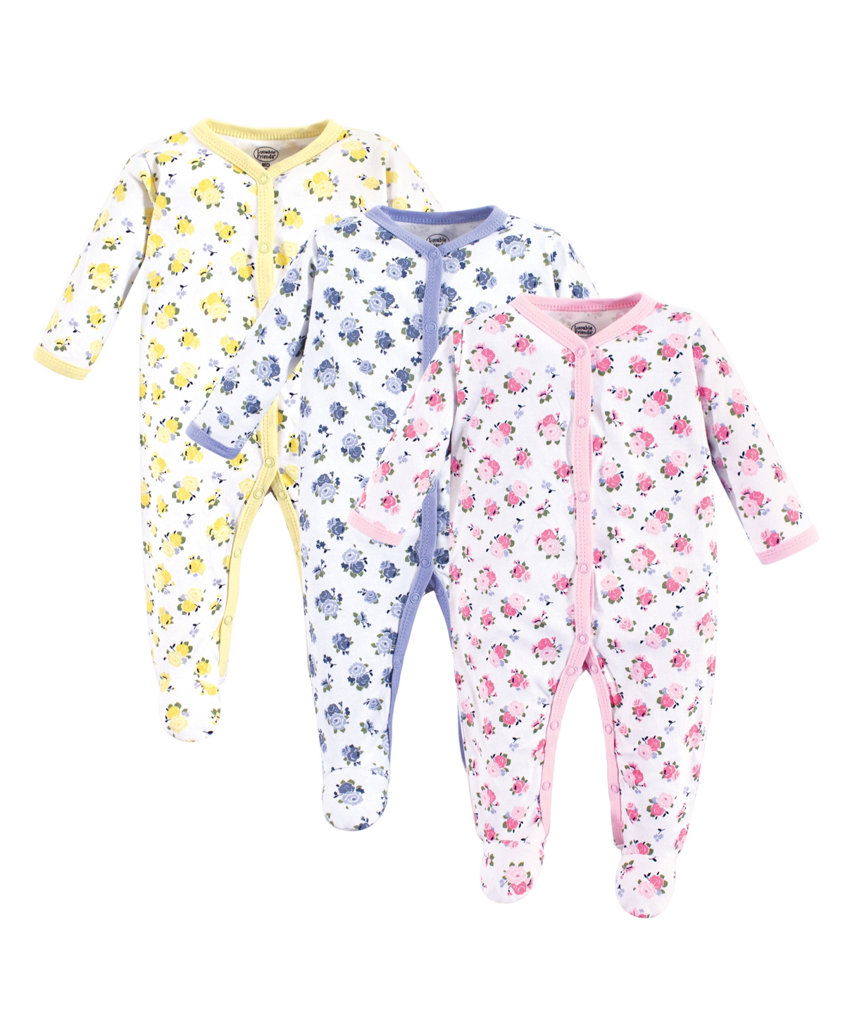 Click here for Luvable Friends Baby Girls Soft Cotton One-Piece f... prices