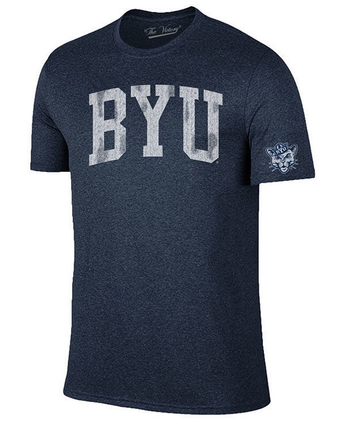 Retro Brand Men's BYU Cougars Oversized Arch Dual Blend T-Shirt - Macy's