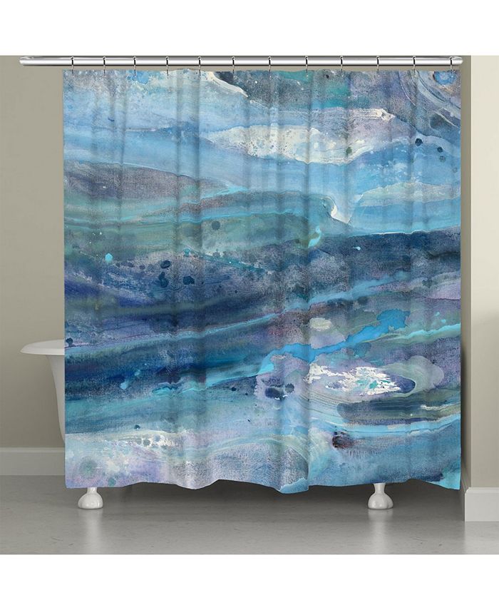 Laural Home Rolling Waves Shower Curtain - Macy's