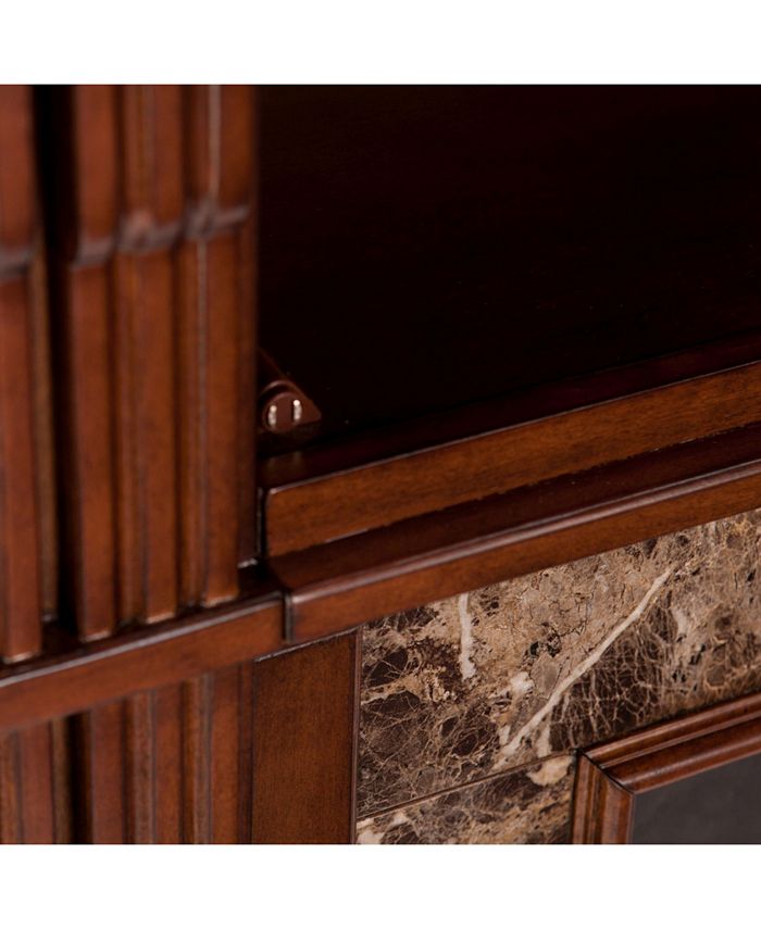 Southern Enterprises Eldridge Alexa-Enabled Electric Fireplace with ...