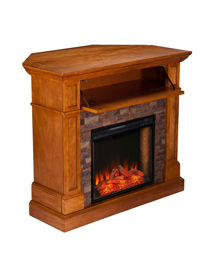 Southern Enterprises Warrington Faux Stone Alexa-Enabled Corner ...