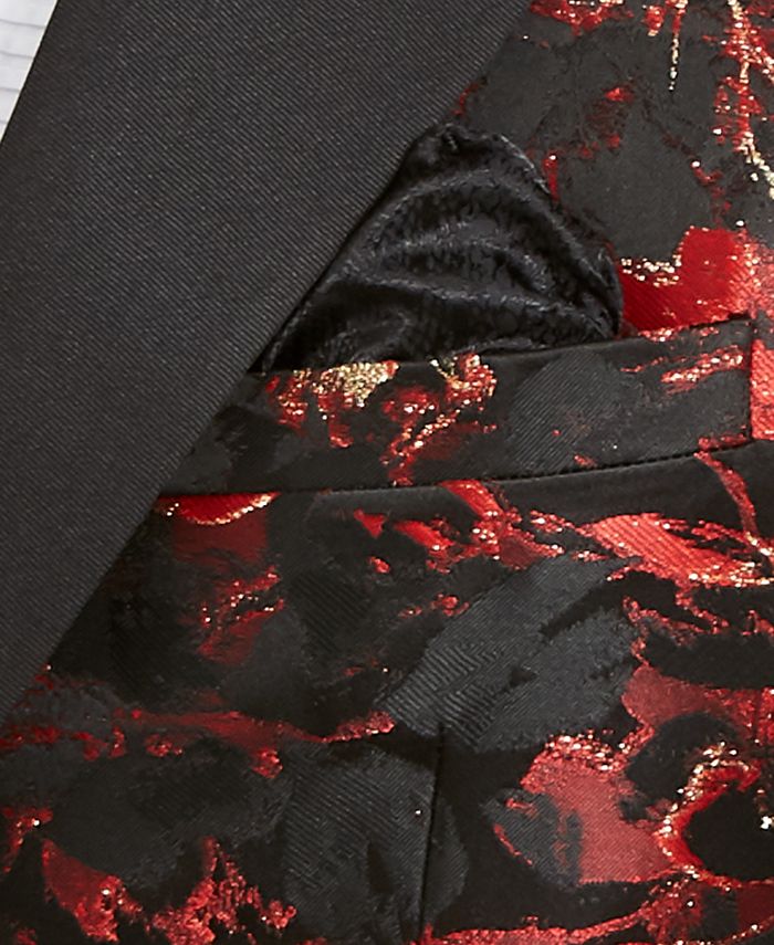 Tallia Orange Men's Slim-Fit Red/Black Floral Dinner Jacket - Macy's