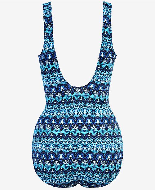 Miraclesuit Mosaica Escape Underwire Tummy Control One-Piece Swimsuit ...