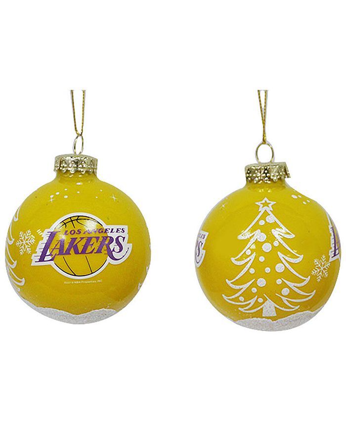 Memory Company Los Angeles Lakers 3" Glitter Holiday Ball - Macy's