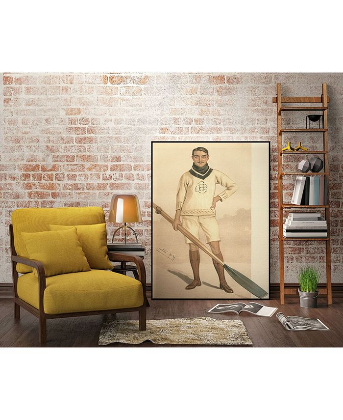 Giant Art 36" x 24" Vanity Fair Rowing Art Block Framed Canvas - Macy's