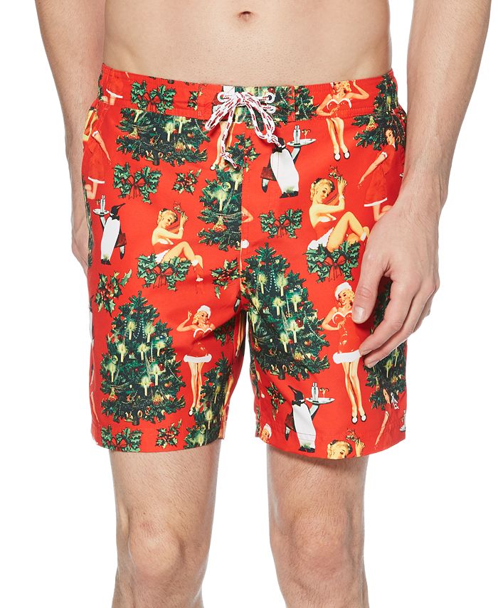 Original Penguin Men's Printed Swim Trunks - Macy's