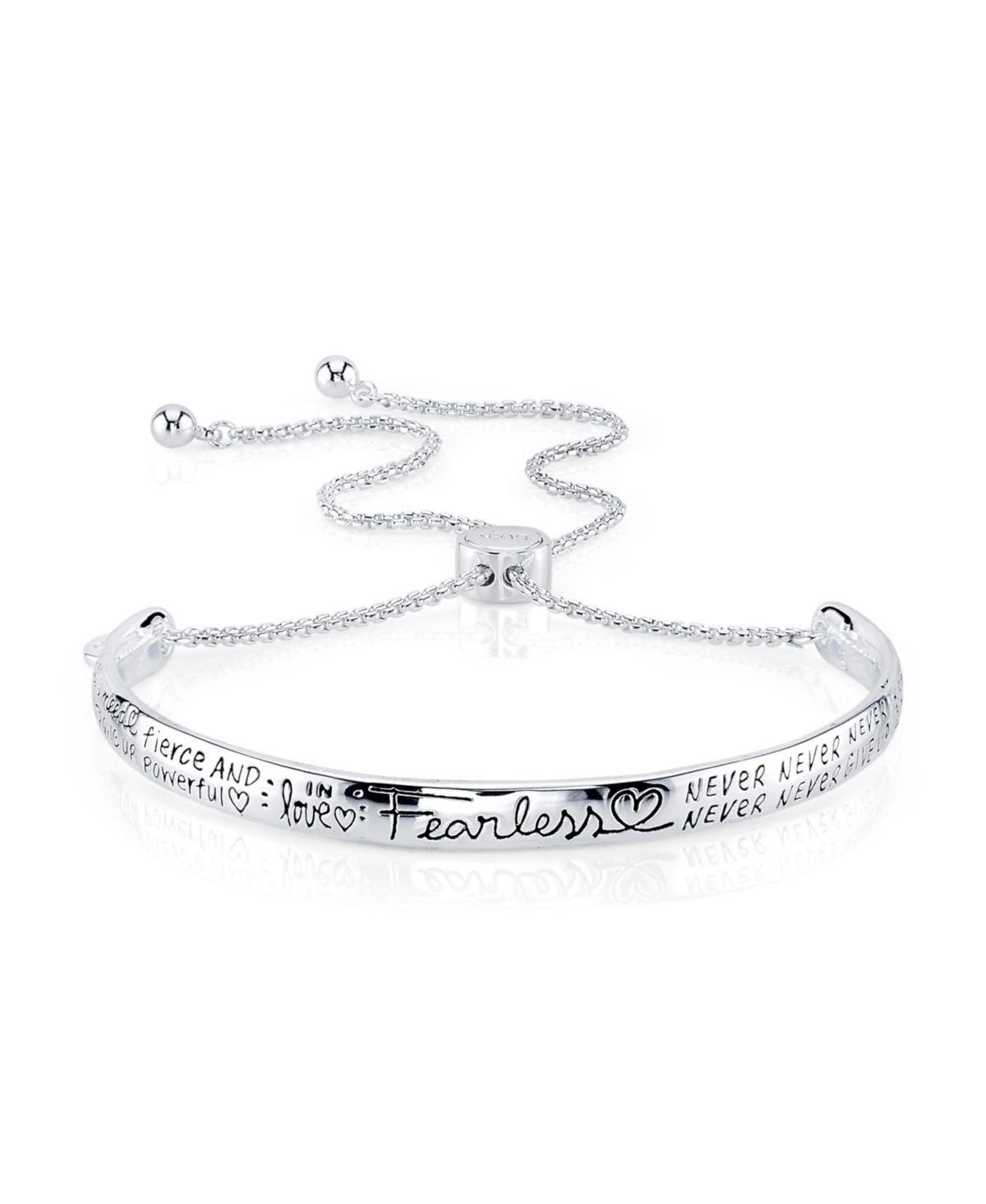 Click here for Unwritten Fearless Silver Plated Adjustable Bolo B... prices