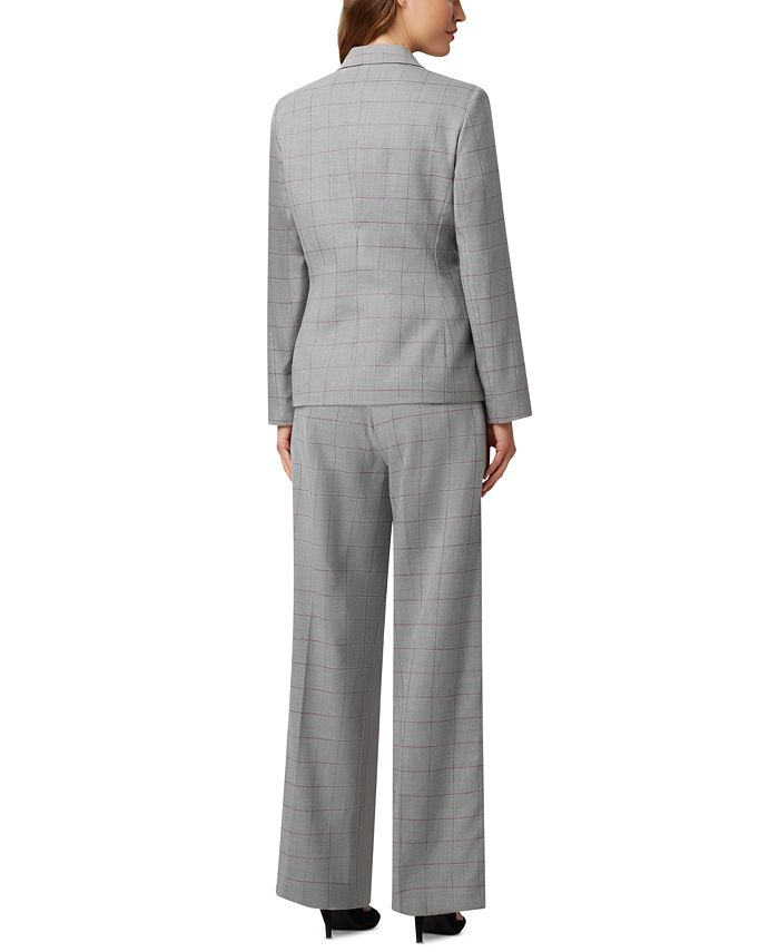 Tahari ASL Windowpane Plaid Jacket - Macy's