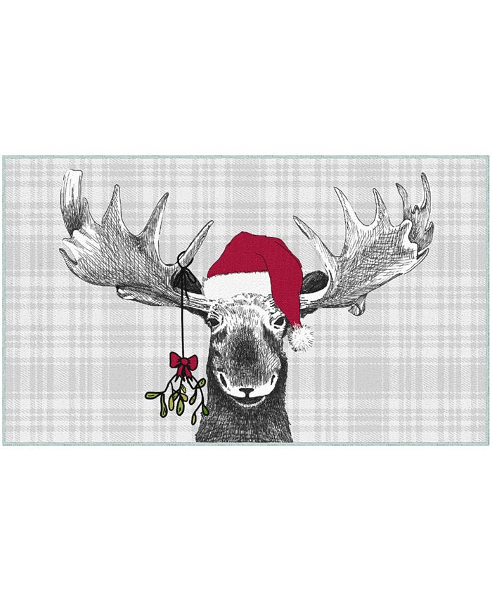 Mohawk Holiday Moose Accent Rug, 18" x 30" - Macy's