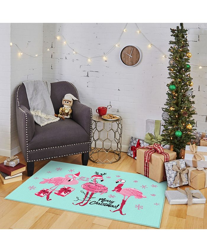 Mohawk Flamingo Snowflakes Accent Rug, 18" x 30" - Macy's