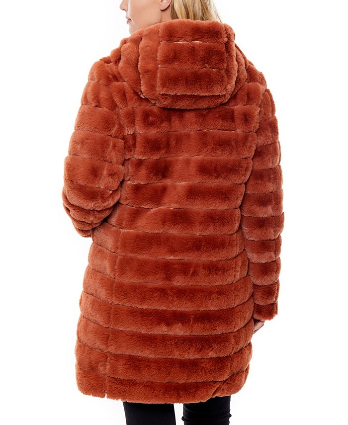 Be Boundless Sphere Reversible Faux Fur/Nylon Coat - Macy's