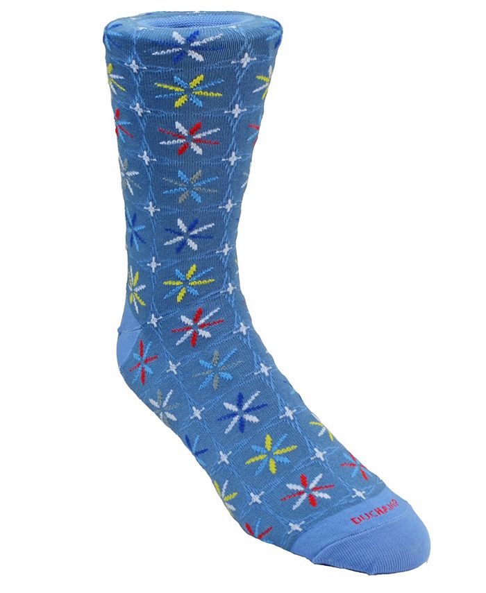 DUCHAMP LONDON Men's Geo Floral Design Dress Sock - Macy's