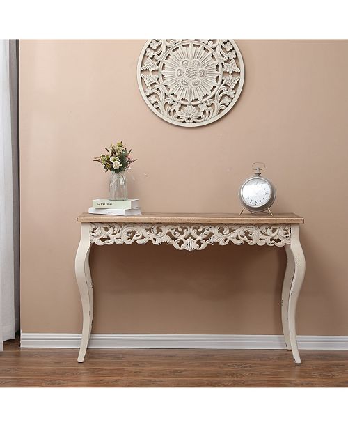 Luxen Home Wood Victorian Console And Entry Table & Reviews - Furniture ...