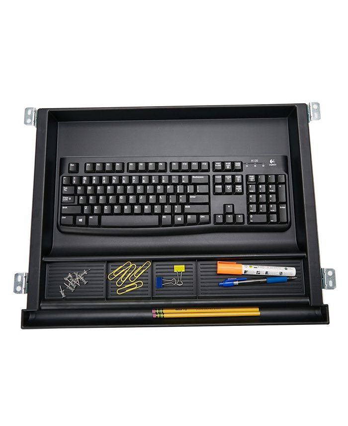 Mind Reader Large Under Desk Keyboard Organizer, Keyboard Tray - Macy's