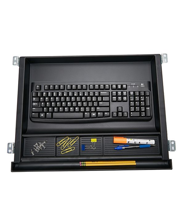 Mind Reader Large Under Desk Keyboard Organizer, Keyboard Tray ...