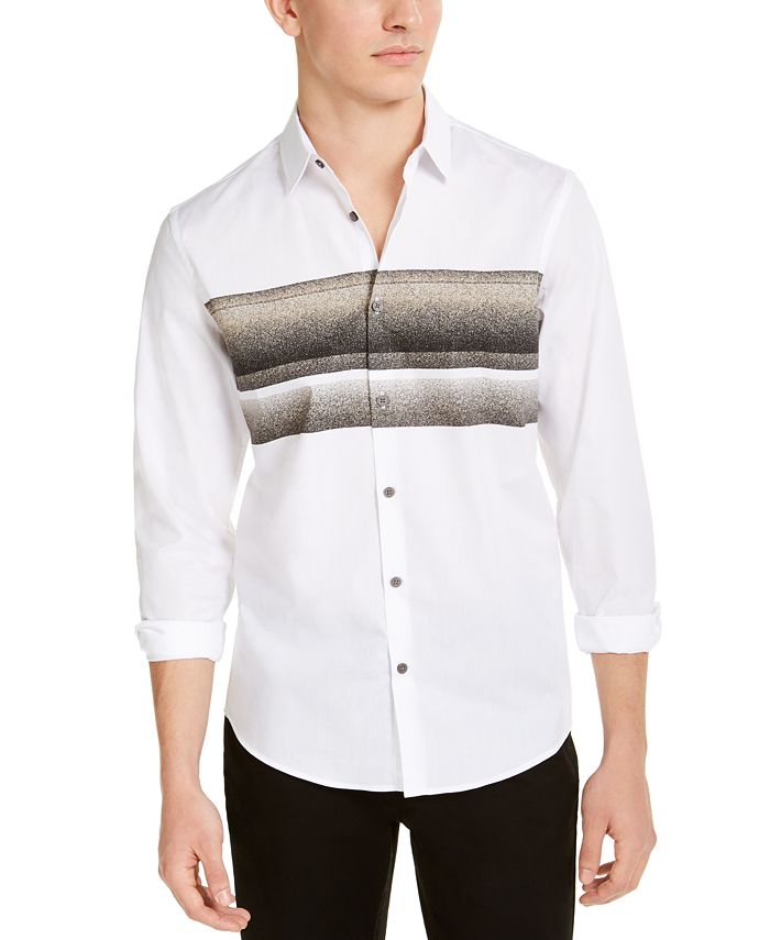 Alfani Men's Striped Chest Shirt, Created for Macy's - Macy's