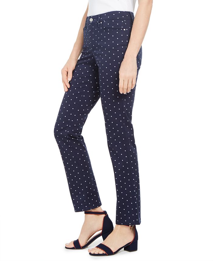 Charter Club Polka-Dot Lexington Straight-Leg Jeans, Created for Macy's ...