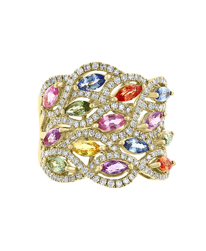 EFFY Collection EFFY® Multi Sapphire (2 3/4 ct.t.w.) and Diamond (3/4 ...