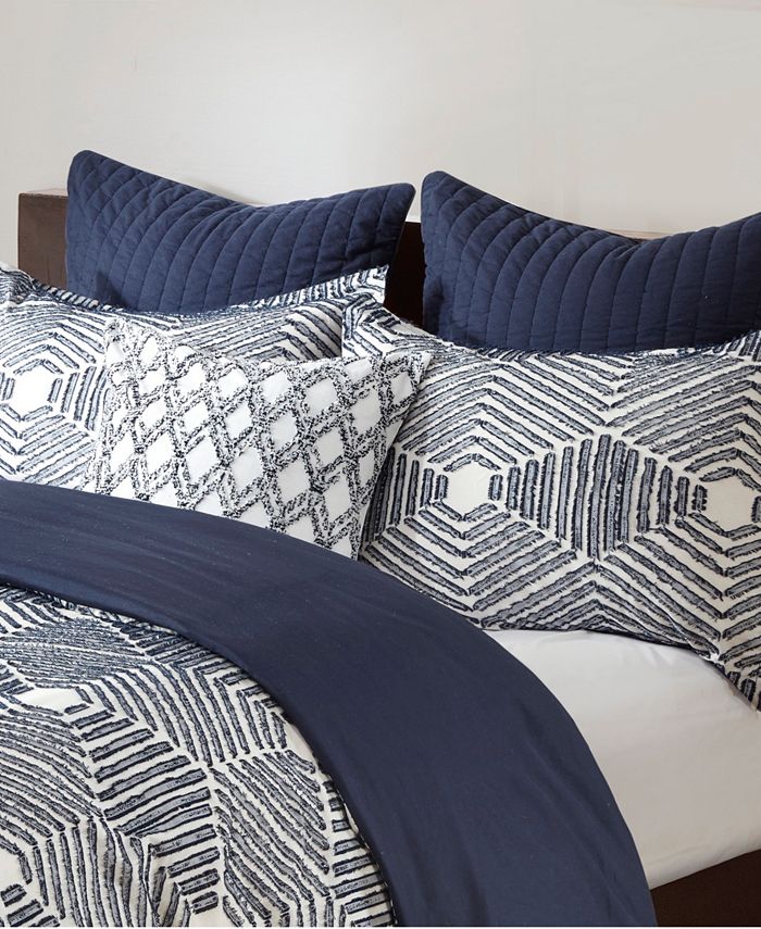 INK+IVY Ellipse 3-Piece Full/Queen Cotton Jacquard Comforter Set - Macy's