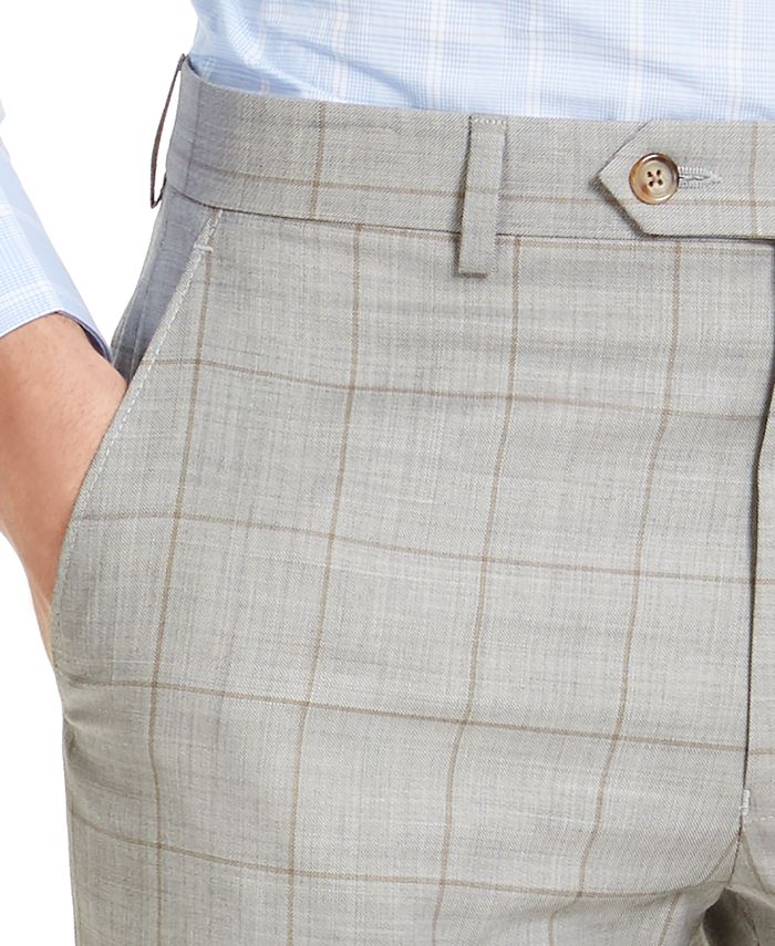 Lauren Ralph Lauren Men's Classic-Fit UltraFlex Stretch Gray Windowpane ...