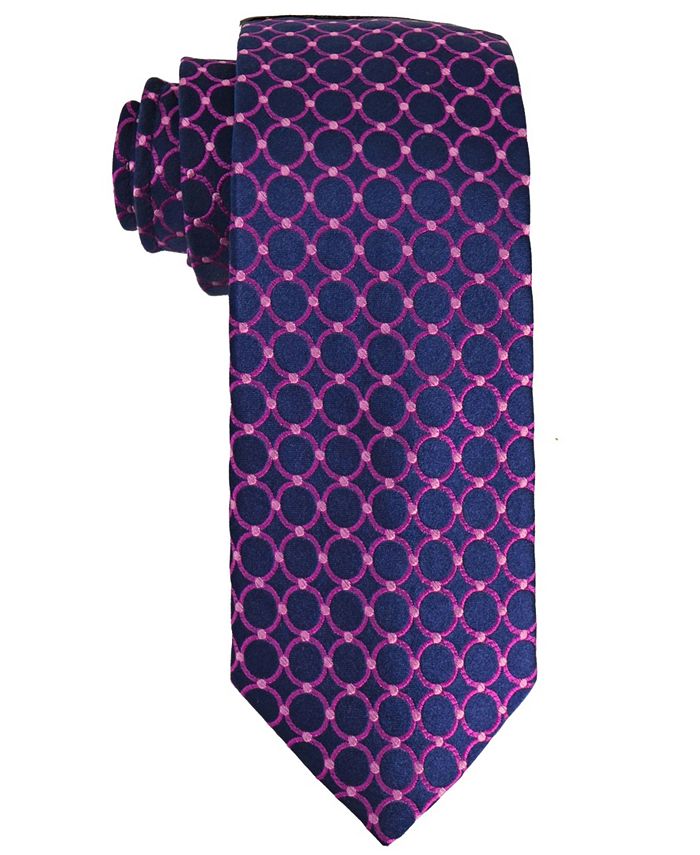 DUCHAMP LONDON Men's Circle Design Silk Tie - Macy's