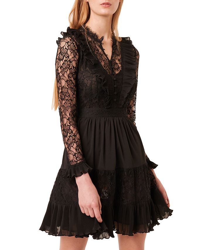 French Connection Clari Lace Ruffled Dress - Macy's