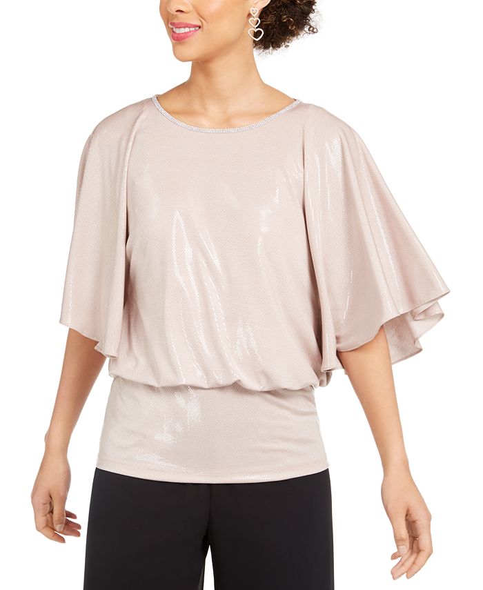MSK Banded Blouson Top - Macy's