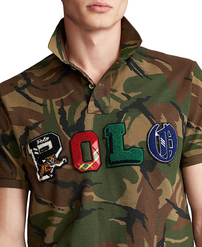 Polo Ralph Lauren Men's Custom Slim Fit Camo Polo - Macy's