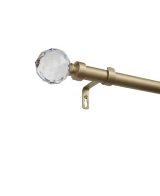 Exclusive Home Crystal Ball 1" Curtain Rod and Coordinating Finial Set ...