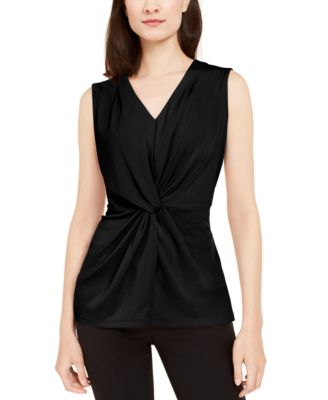 Alfani Twist-Front Sleeveless Top, Created for Macy's - Macy's
