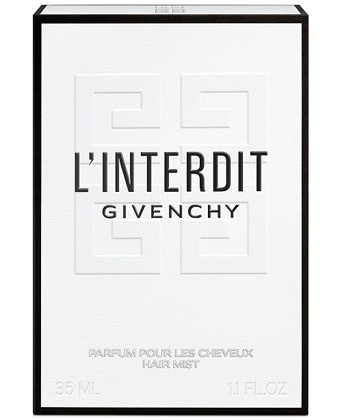 Givenchy L'Interdit Eau de Parfum Hair Mist, 1.1-oz. & Reviews - All ...