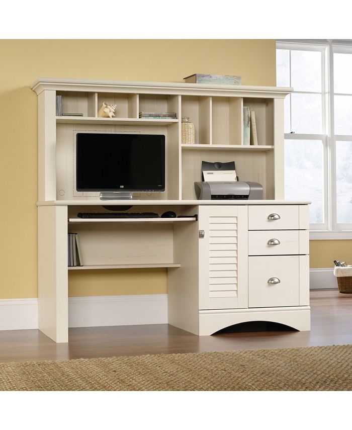 Sauder Harbor View Computer Desk with Hutch - Macy's