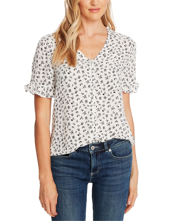 CeCe Ruffled-Cuff Blouse - Macy's