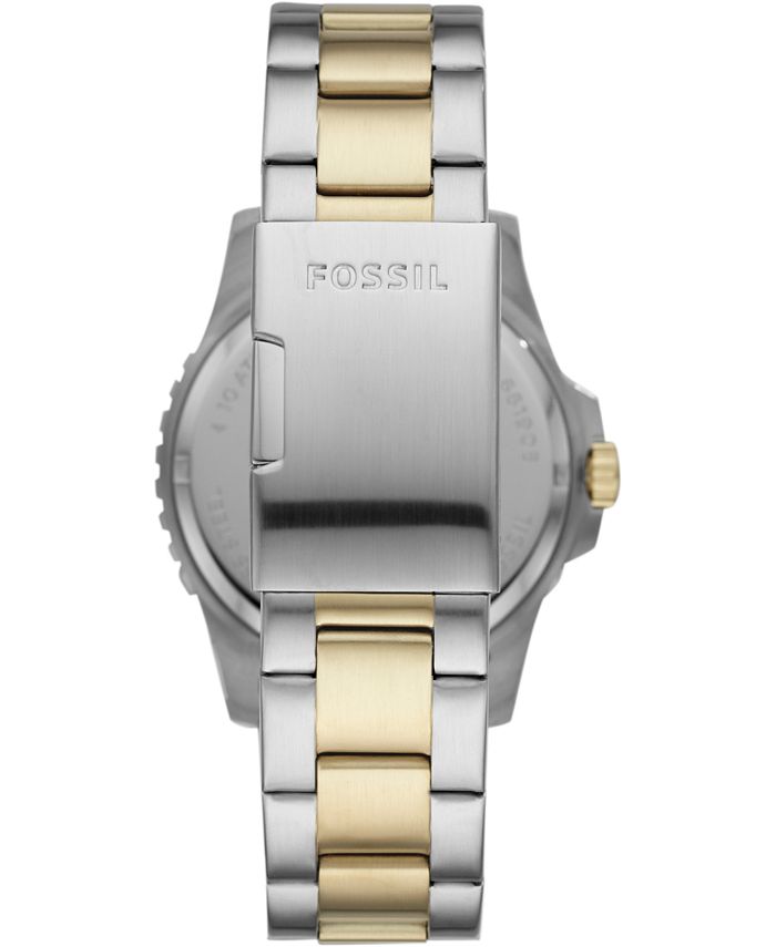Fossil Men's FB-01 Two-Tone Stainless Steel Bracelet Watch 42mm - Macy's