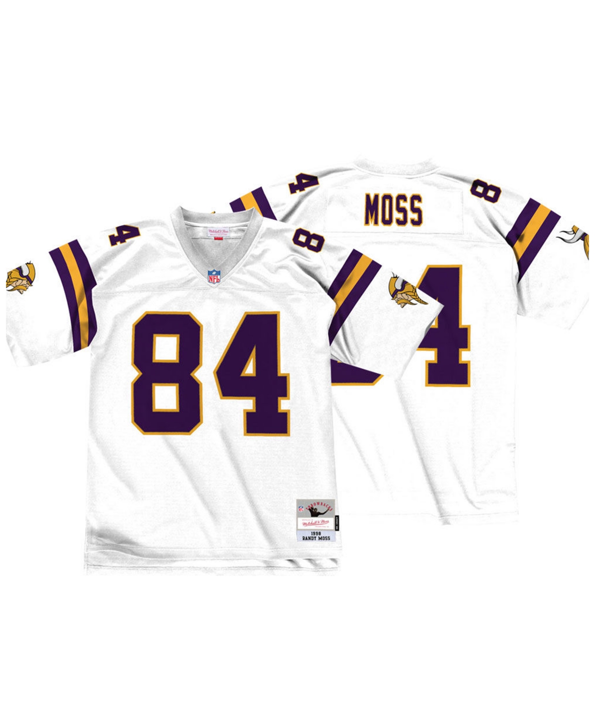 Click here for Mens Mitchell & Ness Randy Moss White Minnesota Vi... prices