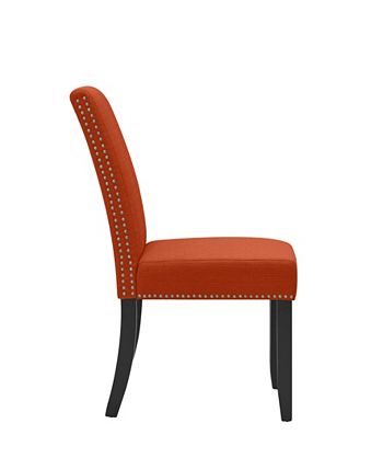 Handy Living Manassa Upholstered Dining Chairs Linen Set Of 2 - Macy's