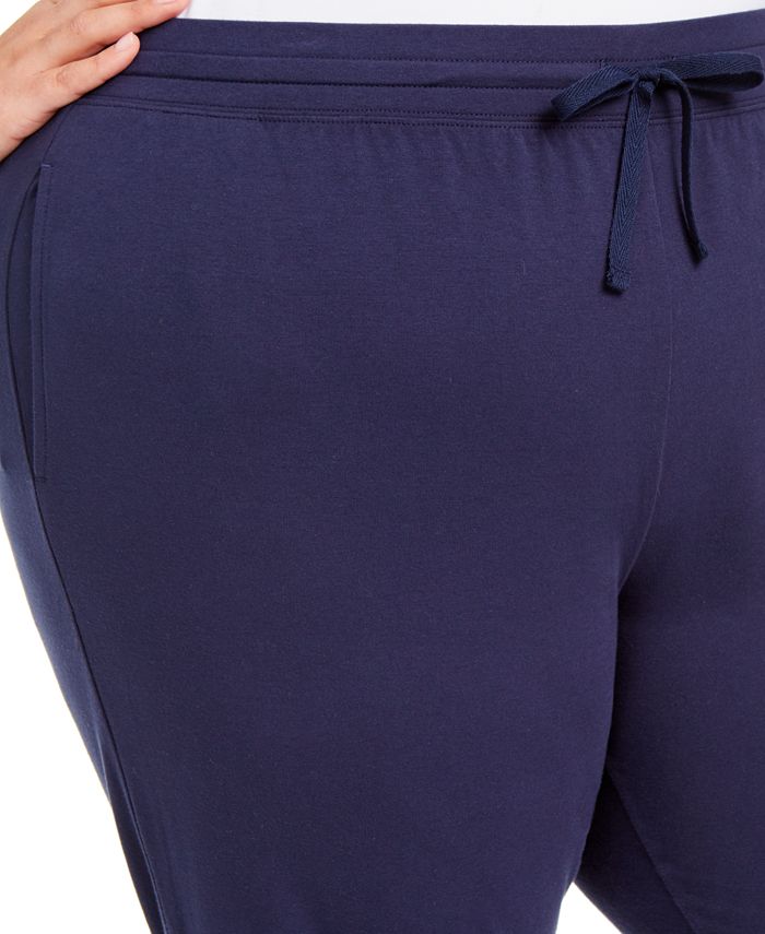 Karen Scott Plus Size Knit Drawstring Pants, Created for Macy's ...