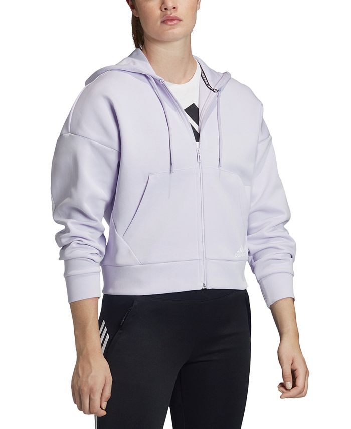 adidas 3-Stripe Zip Hoodie - Macy's