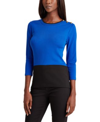 Lauren Ralph Lauren Color-block Top - Macy's