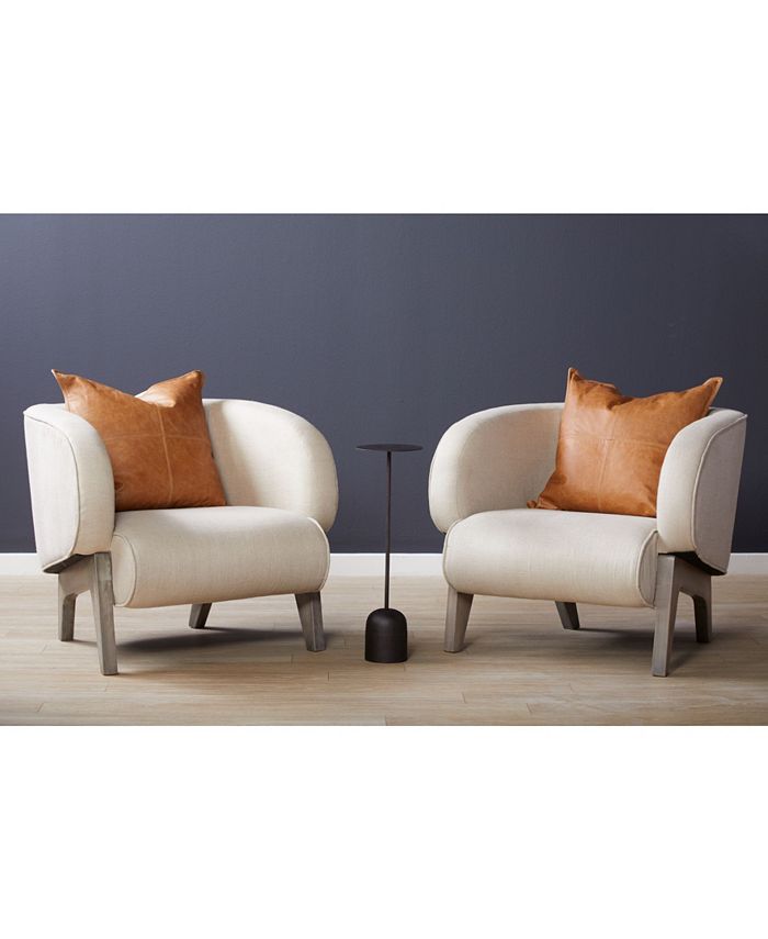 Union Home Accent Chair with Linen Upholstery - Macy's