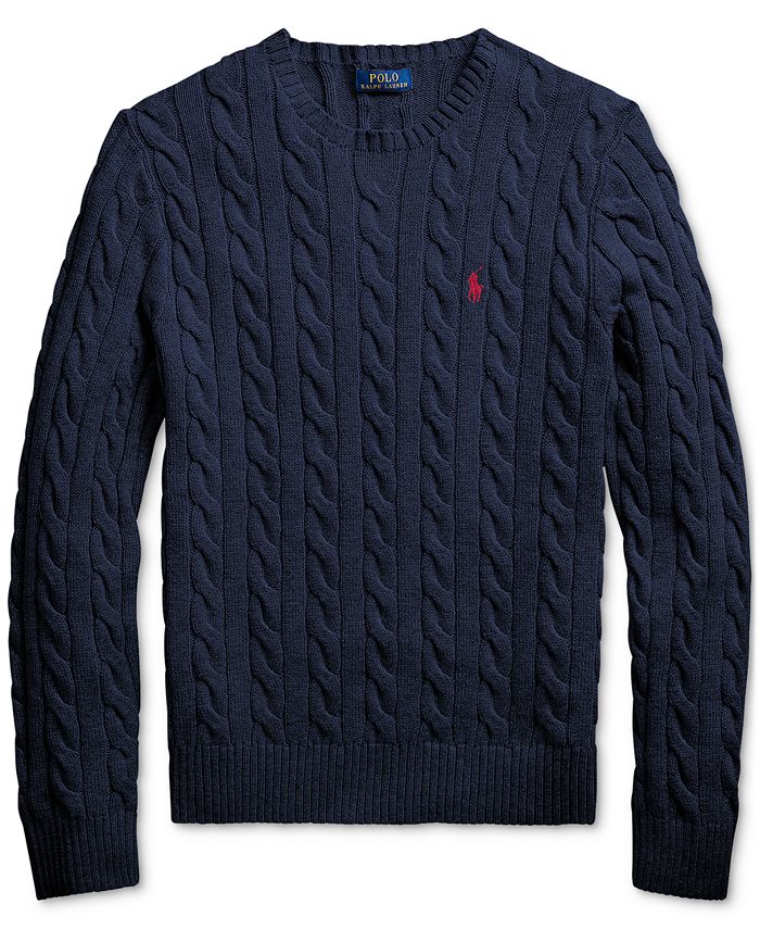Polo Ralph Lauren Men's Cable-Knit Cotton Sweater - Macy's