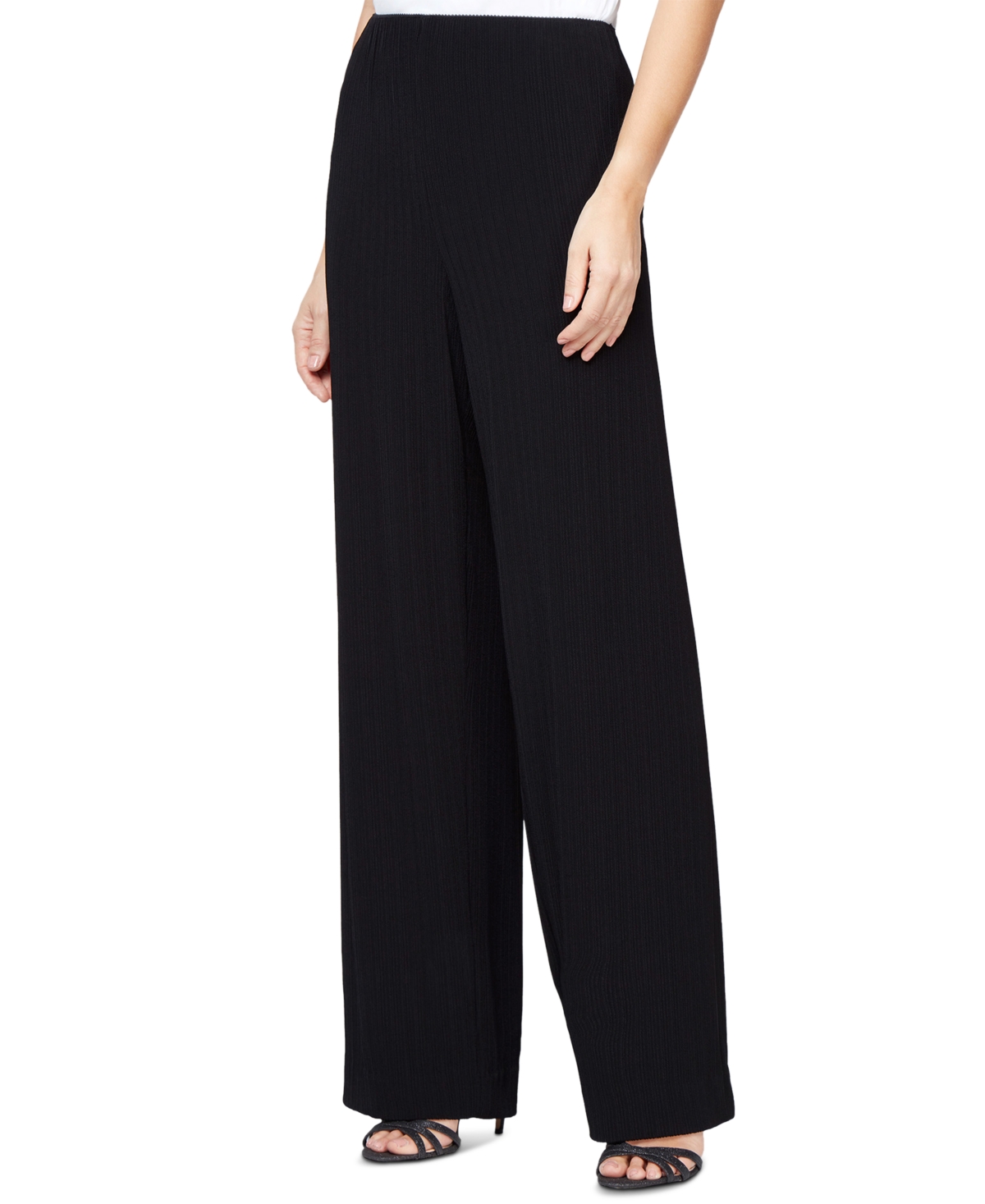 Click here for Alex Evenings Straight-Leg Pants - Black prices