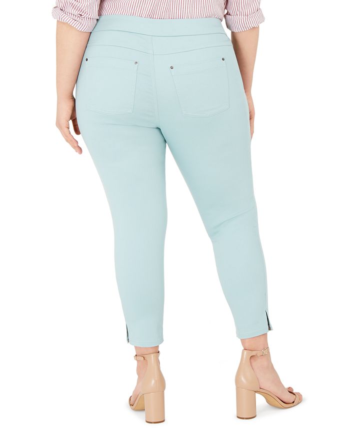Hue Plus Size Classic Smooth Denim Capris - Macy's