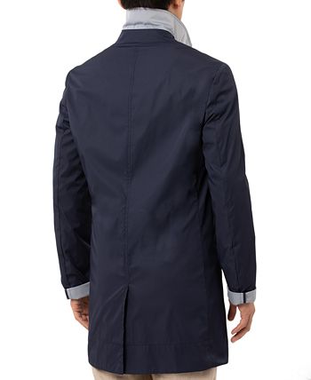 Tallia Men's Slim-Fit Double-Face Raincoat - Macy's